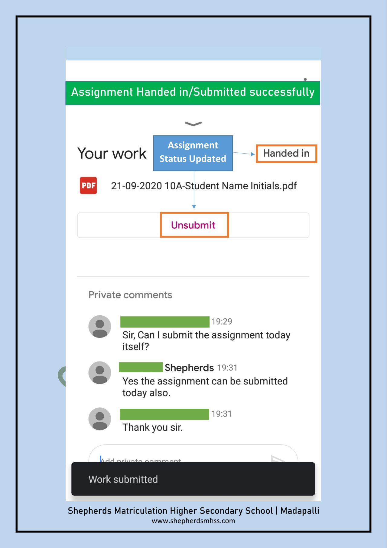 How to Hand In assignment in Google Classroom Android App