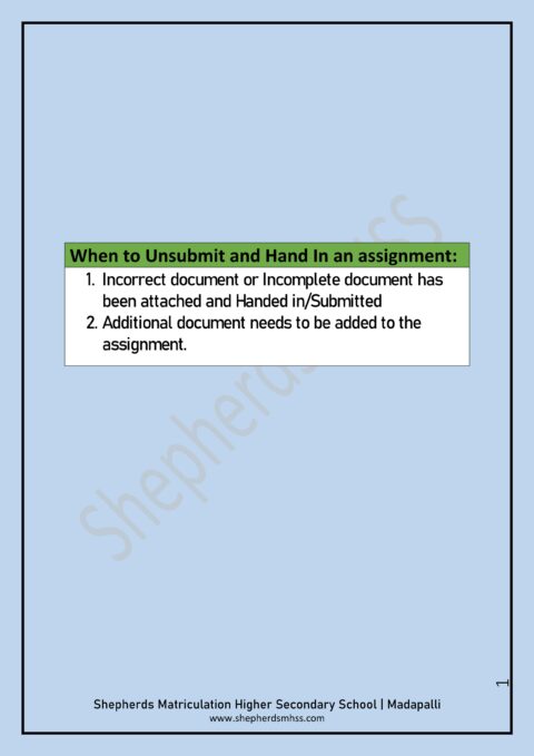 Unsubmit and Resubmit An Assignment in Google Classroom